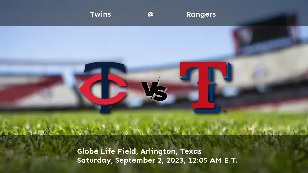 Rangers vs Twins Predictions, Picks, and Odds | September 1, 2023