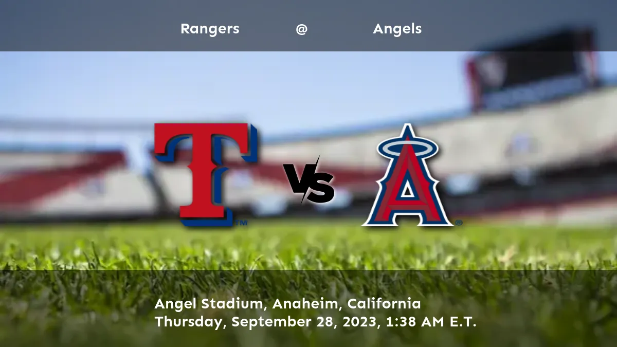 Angels vs Rangers Predictions, Picks, and Odds | September 27, 2023