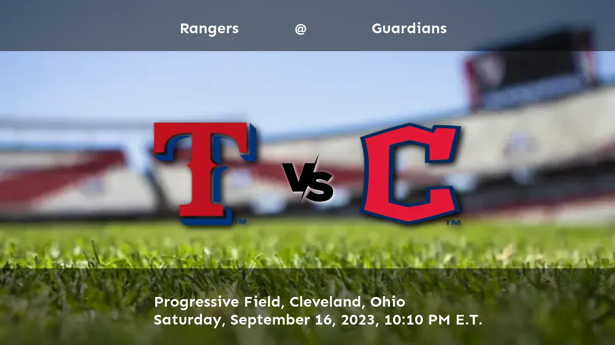 Guardians vs Rangers Predictions, Picks, and Odds | September 16, 2023